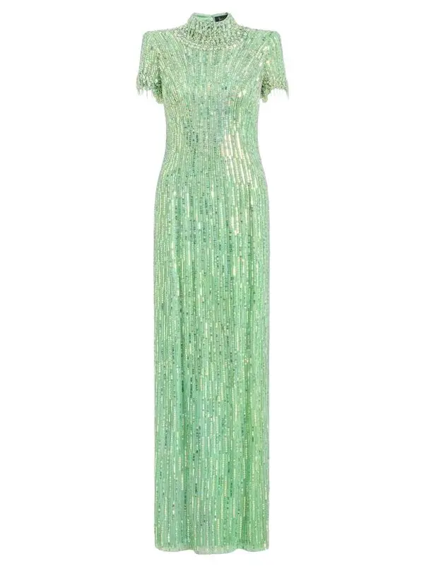 Jenny Packham Madeleine Beaded Gown - Green