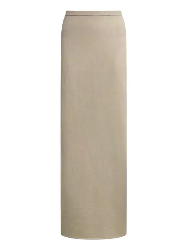 12 STOREEZ Knitted Maxi Skirt - Neutrals