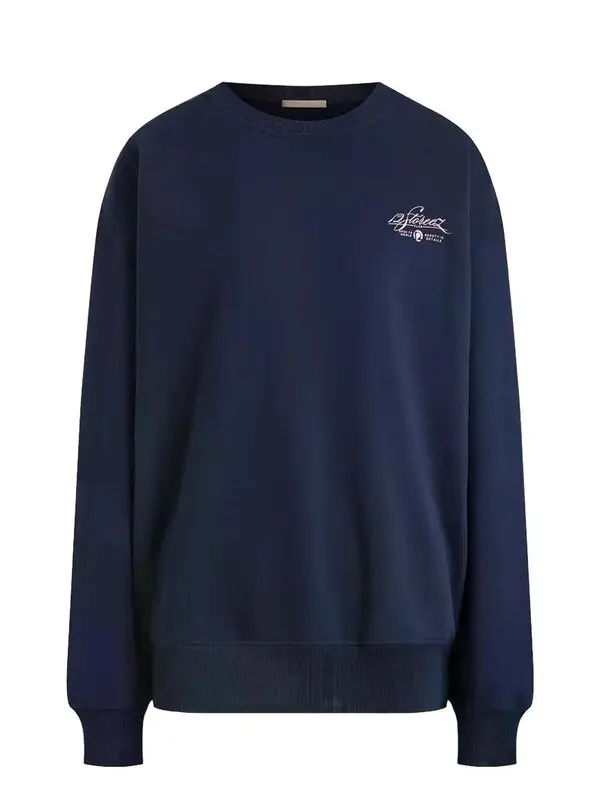 12 STOREEZ Central Park Logo-print Sweatshirt - Blue