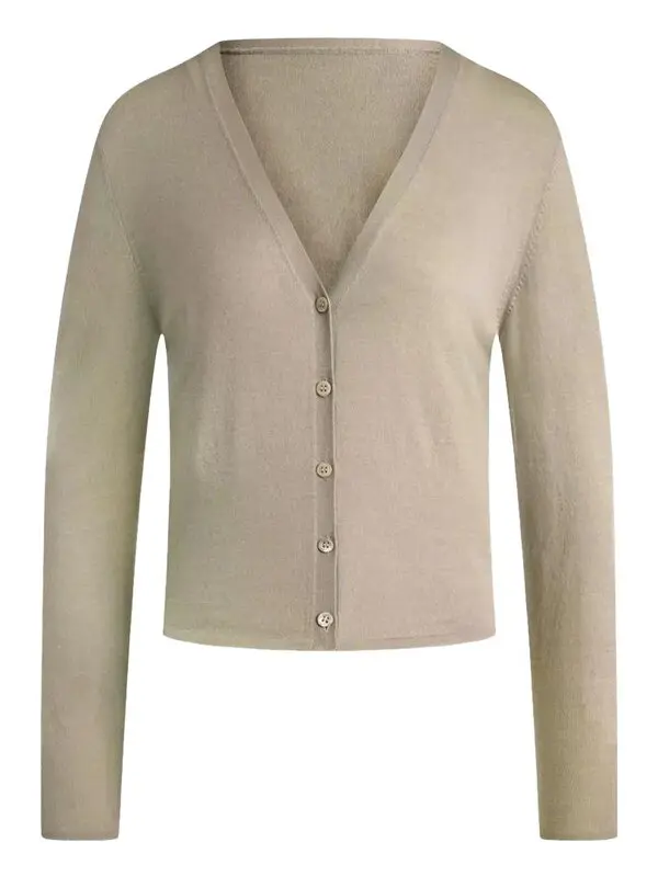 12 STOREEZ Camelia V-neck Knit Cardigan - Neutrals