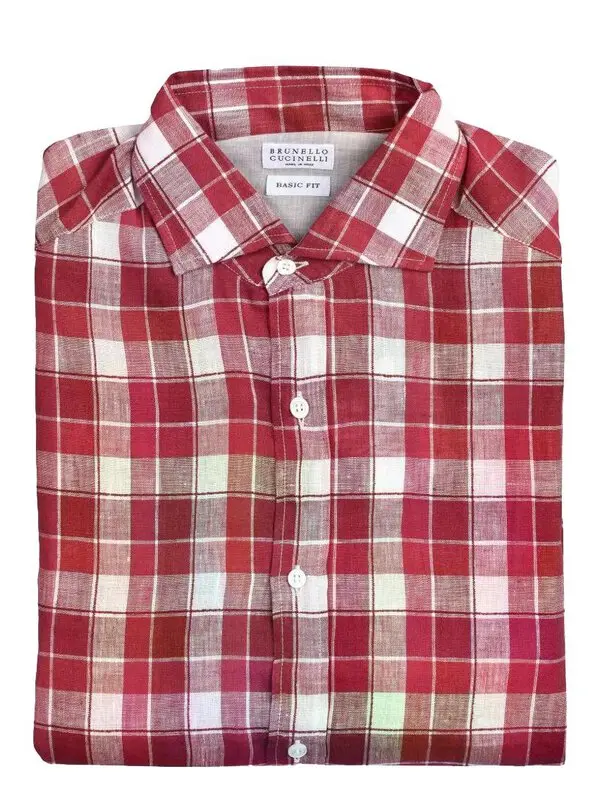 Brunello Cucinelli Plaid Button-down Shirt - Red