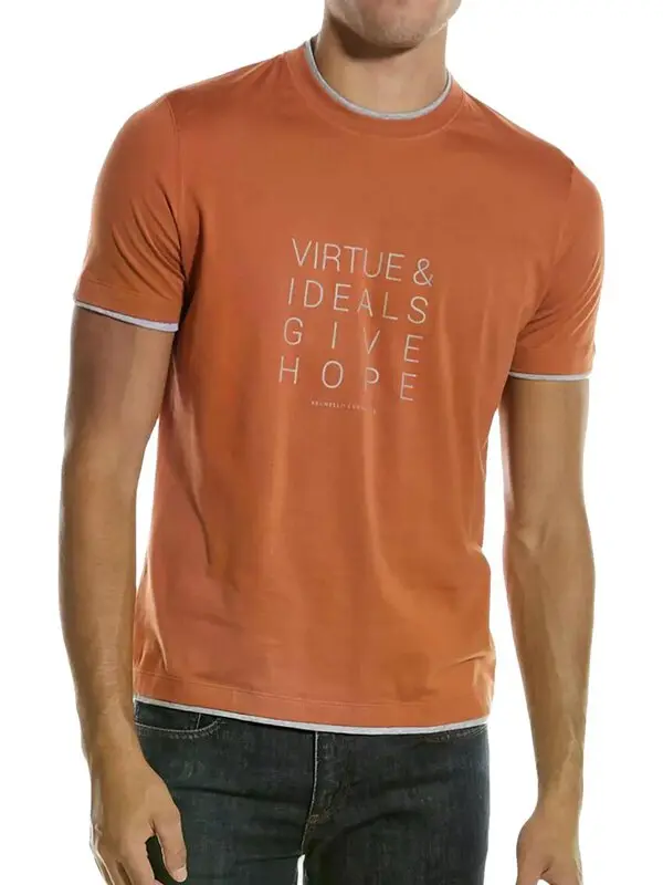 Brunello Cucinelli Short-sleeve T-shirt - Orange