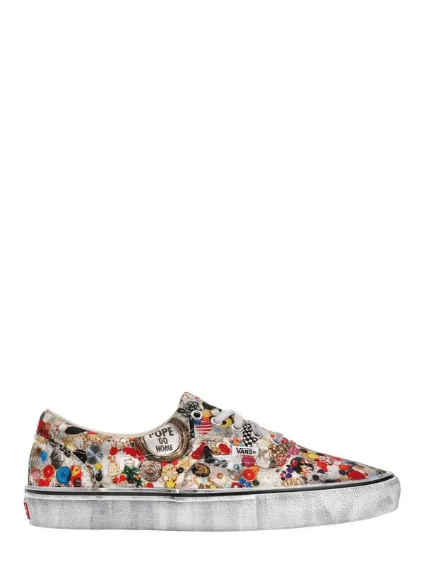 VANS Era Supreme X Mike Kelley Graphic Lace-up Sneakers - White
