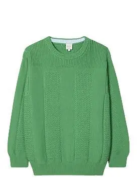Paul Smith Cotton Fisherman Crewneck Sweater - Green