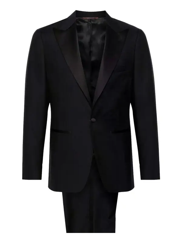 Canali Single-breasted Wool Suit - Blue
