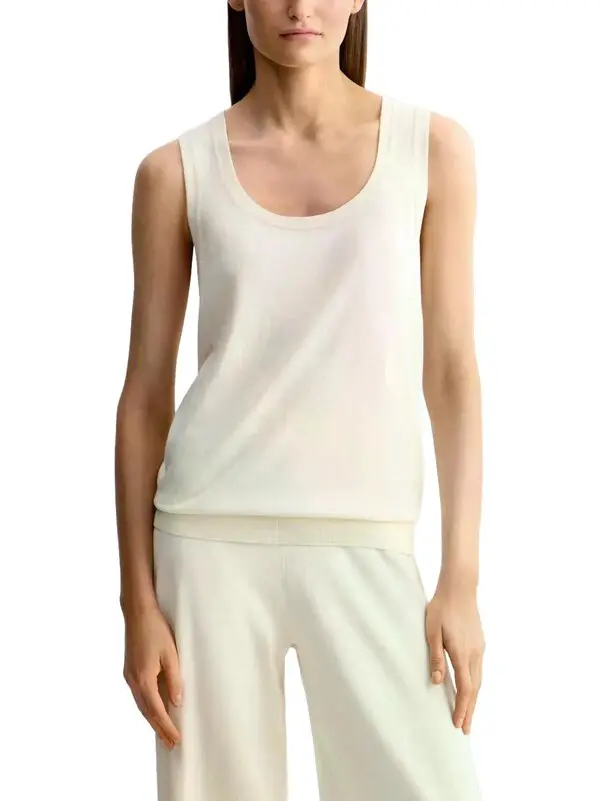 12 STOREEZ Sleeveless Scoop-neck Top - Neutrals