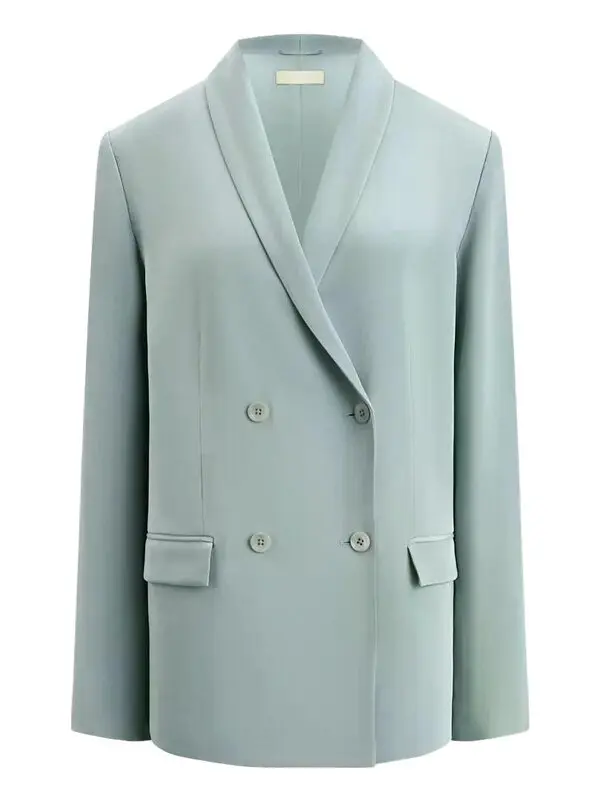12 STOREEZ Alice Double-breasted Blazer - Blue