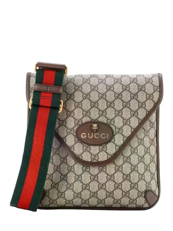 Gucci Neo Vintage Envelope Messenger Gg Coated Canvas Medium - Brown