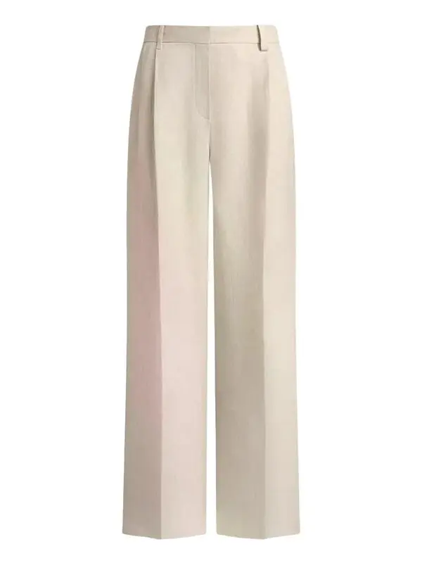 12 STOREEZ Belt-loop Pleated Trousers - Neutrals