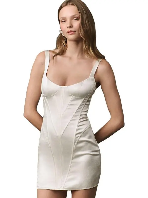 MARE MARE Corset Mini Dress - Ivory