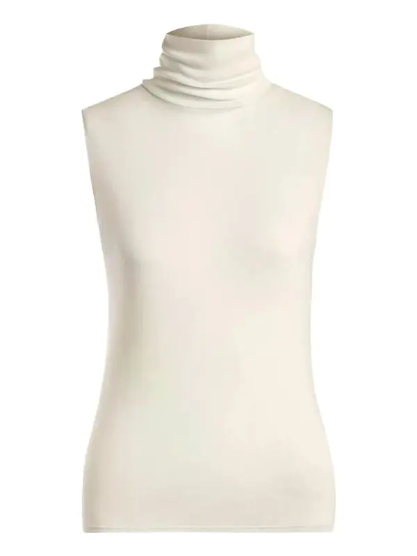 12 STOREEZ Nicole Sleeveless Roll-neck Top - Neutrals