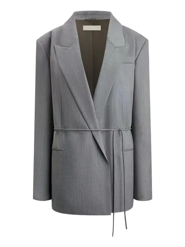 12 STOREEZ Wool Blazer - Grey