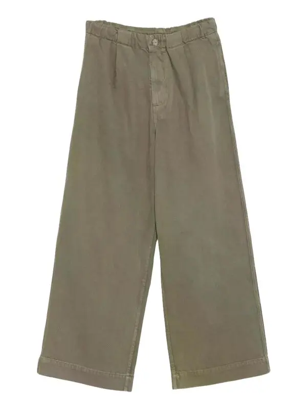 LAUREN MANOOGIAN Elasticated-waist Wide-leg Trousers - Green