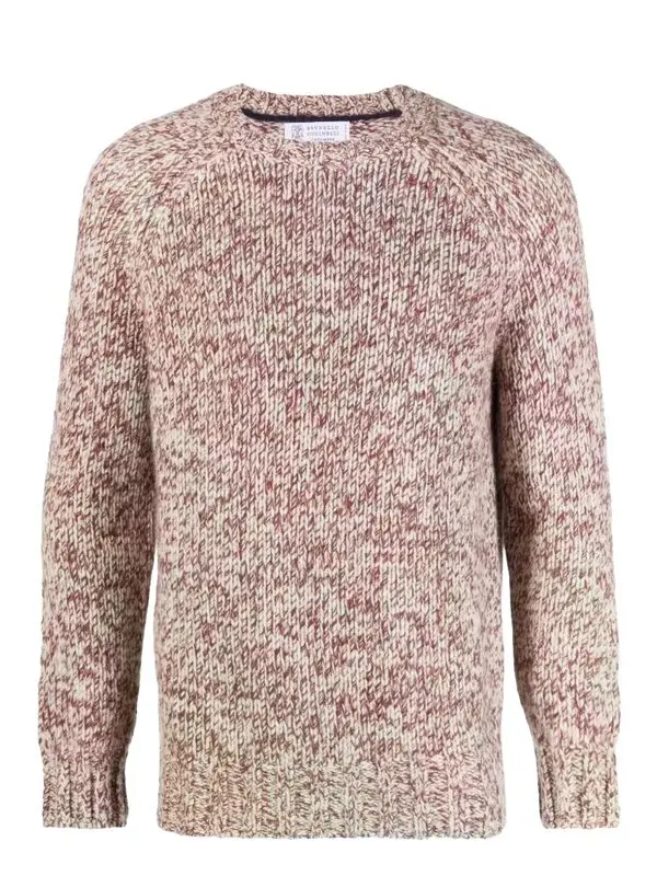 Brunello Cucinelli Chunky-knit Raglan-sleeve Sweater - Red