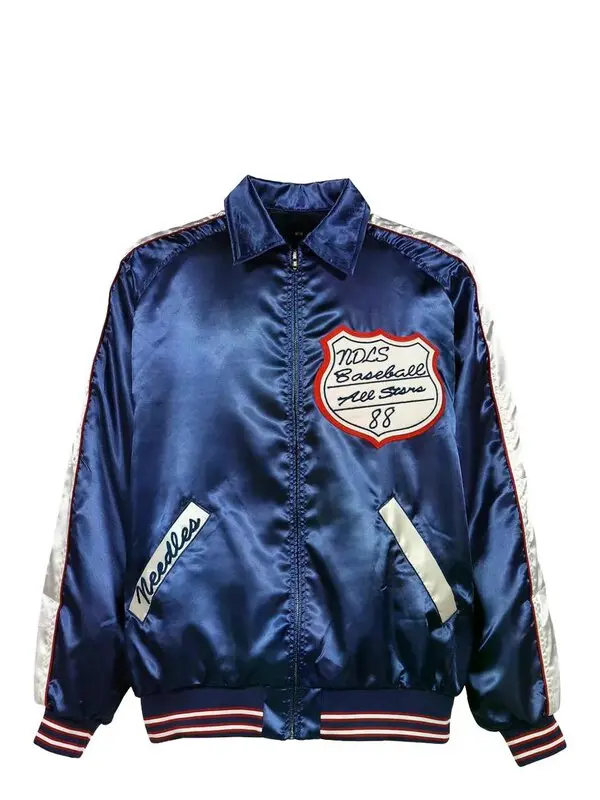 Needles Logo-patch Bomber Jacket - Blue