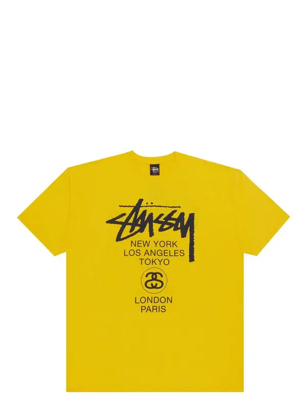 StÜssy World Tour Tee - Yellow