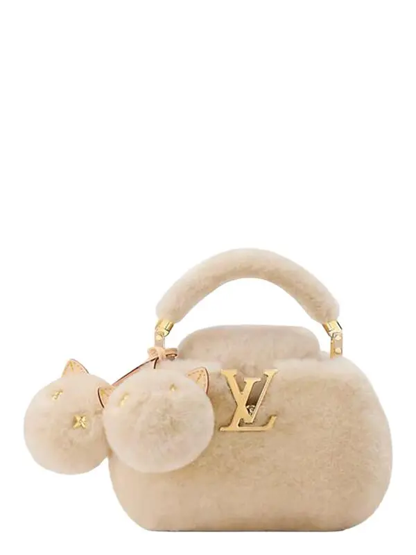 LOUIS VUITTON Capusnow Shearling And Leather Trim - Cream