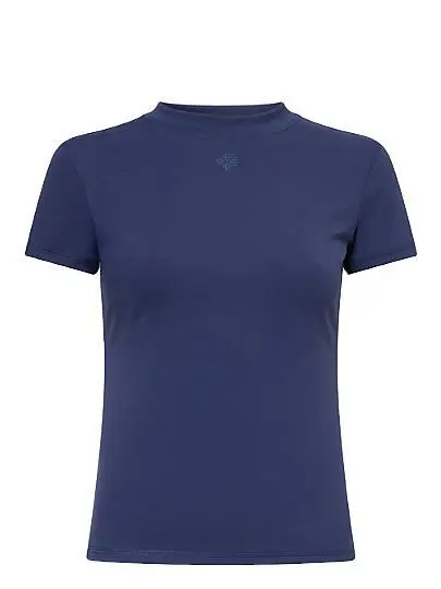 THE COUTURE CLUB Sculpting Emblem Stretch-jersey T-shirt - Navy