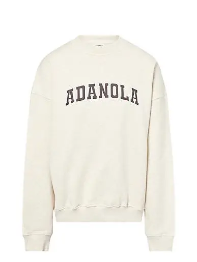ADANOLA Oversized Cotton Sweatshirt - Oat Melange/coffee Bean