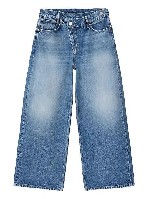 ALLSAINTS Aki Cross-over Wide-leg Jeans - Vintage Indigo