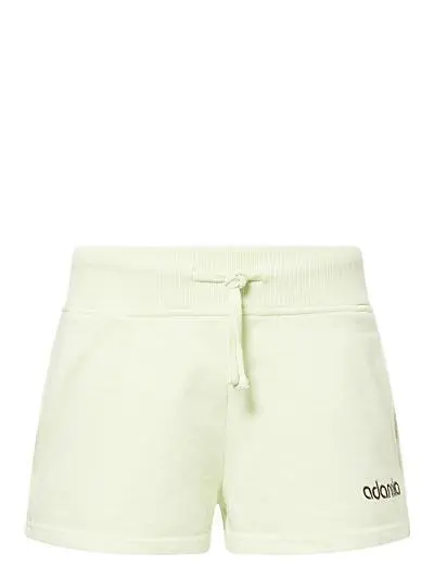 ADANOLA Cropped Logo-print Cotton-jersey Shorts - Washed Lime