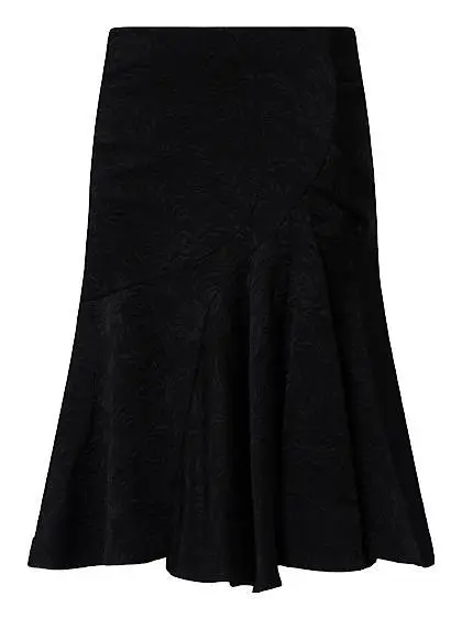 Dries Van Noten Jacquard Cotton-blend Midi Skirt - Black