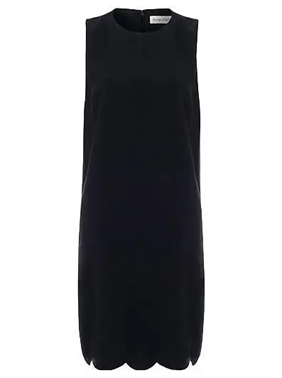 PHASE EIGHT Scalloped-hem Woven Shift Dress - Black