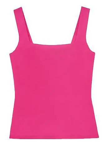 REISS Square-neck Stretch-woven Vest - Hot Pink