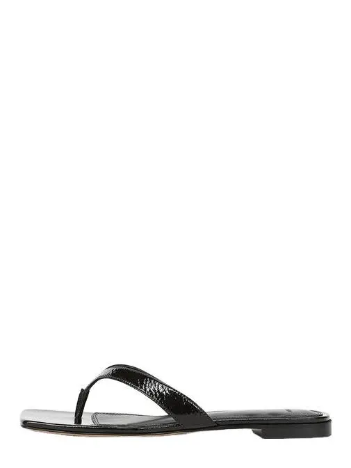 Vince San Juan Patent Leather Thong Sandal - Black