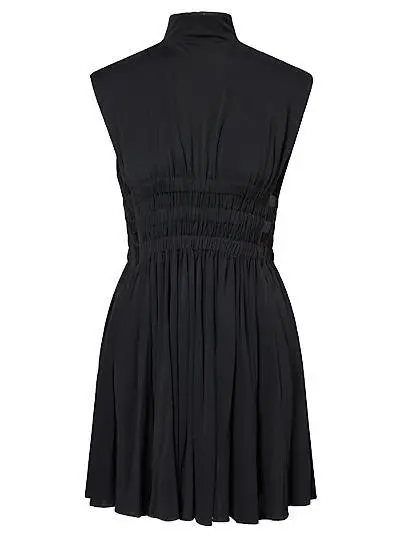 Alaïa Black Stretch-woven Mini Dress - Noir Alaia