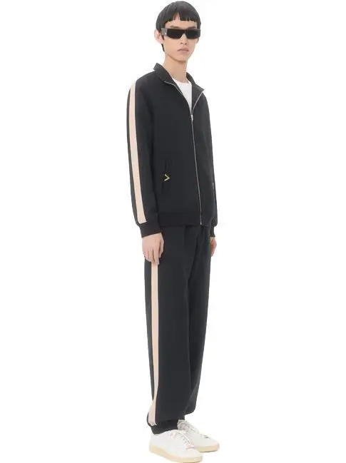 Valentino Garavani Nylon Sweatshirt With Vgold - Black