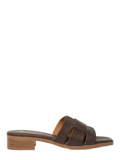 MENINA STEP Ona Leather Mules - Natural