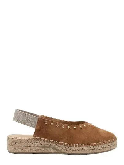 MENINA STEP Vayrac Almond Suede Espadrille - Natural