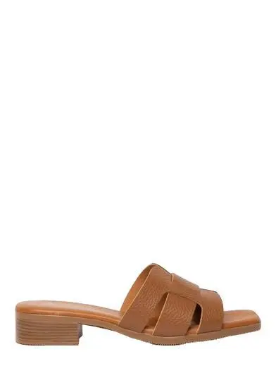 MENINA STEP Ona Leather Mule - Natural