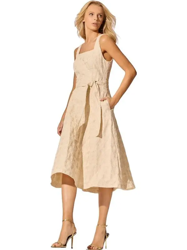 Natori Spiral Embroidery Tank Dress - Neutral