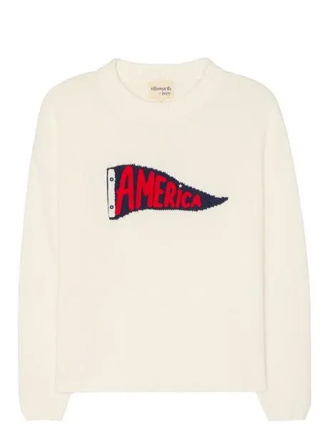 ELLSWORTH + IVEY Sadie Crew America Pennant - Neutral