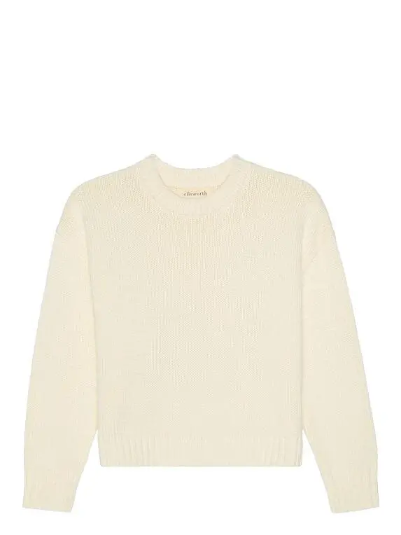 ELLSWORTH + IVEY Elena Crewneck Sweater - Neutral