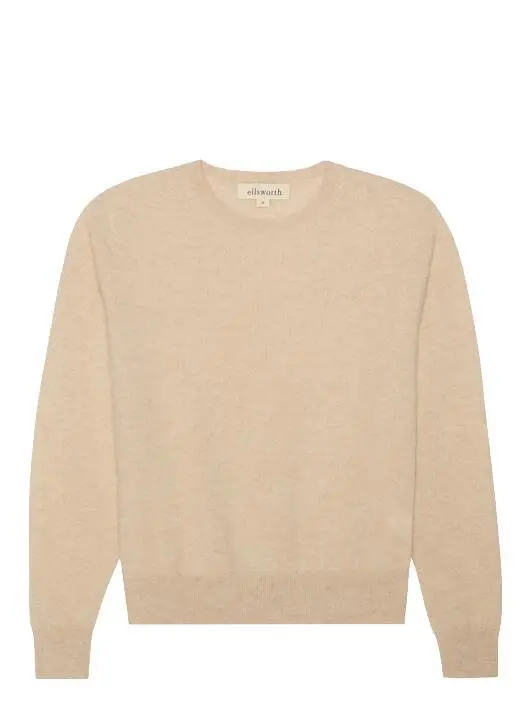 ELLSWORTH + IVEY Daphne Cashmere Crewneck Sweater - Neutral