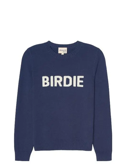ELLSWORTH + IVEY Classic Crewneck With Birdie Design - Black