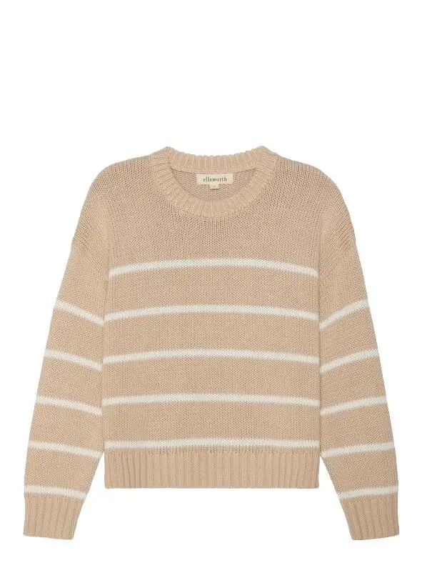 ELLSWORTH + IVEY Elena Crew Neck Sweater - Denim