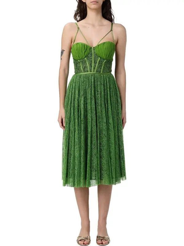 Elisabetta Franchi Midi Dress - Green