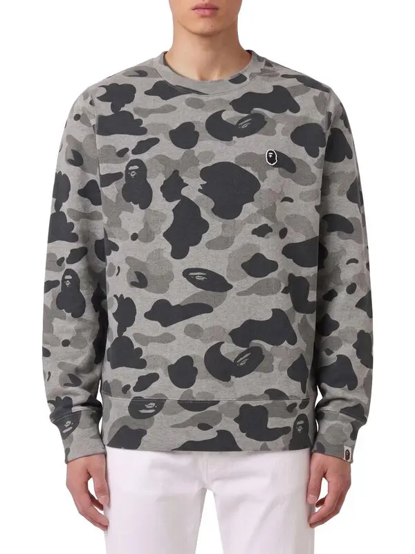 A BATHING APE Camouflage Crewneck Sweatshirt - Grey