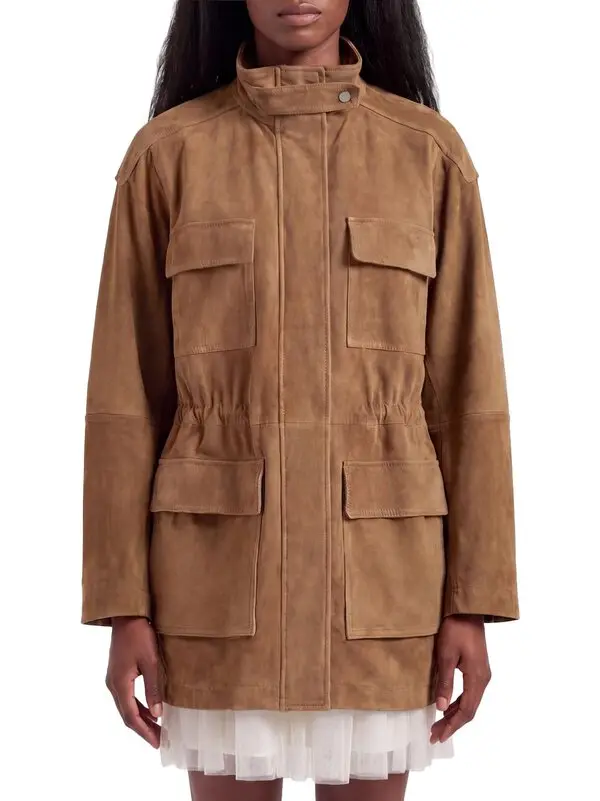 Brunello Cucinelli Suede Utility Jacket - Brown