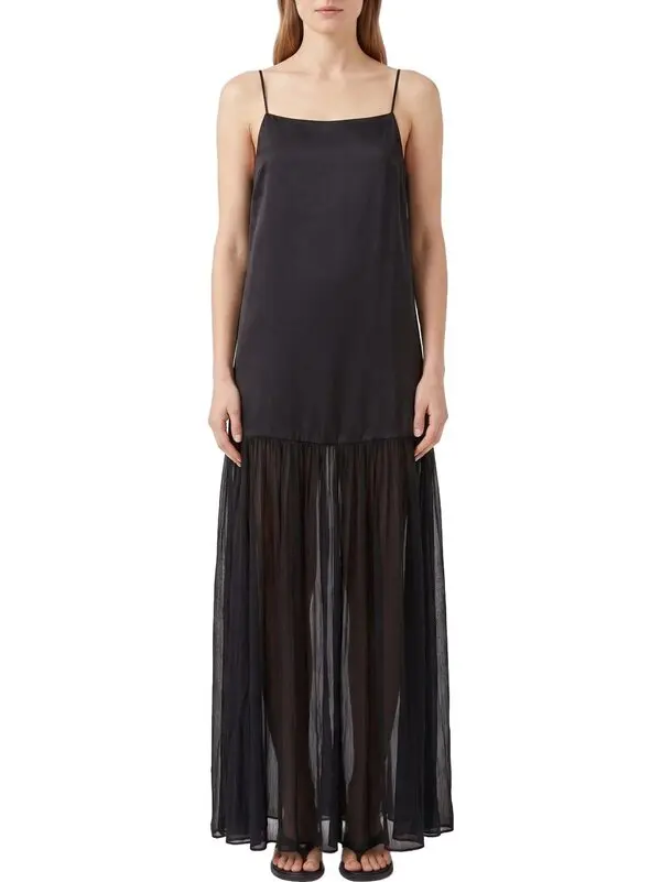 ANINE BING Spaghetti Strap Maxi Dress - Black