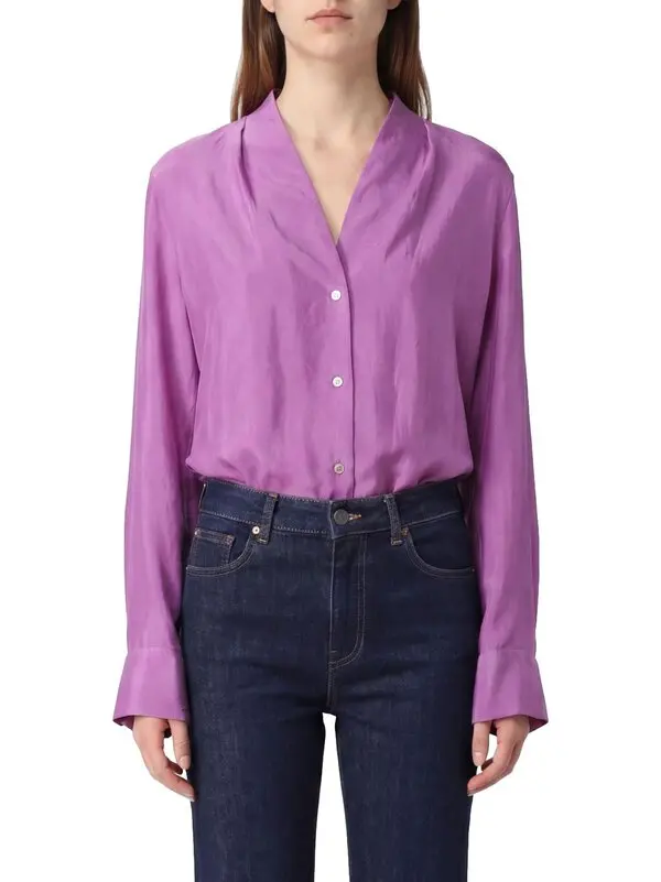 FORTE_FORTE Pure Silk Shirt - Violet