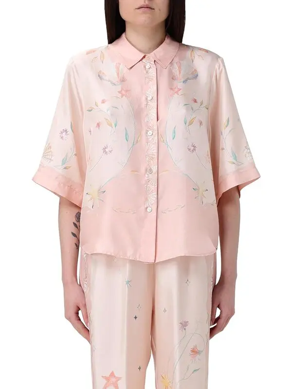 FORTE_FORTE Printed Shirt - Pink