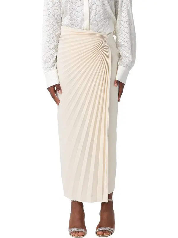 Roberto Cavalli Pleated Skirt - White