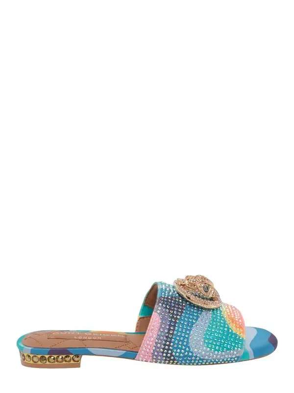 Kurt Geiger Chelsea Rhinestone Satin Mules - Multicolor