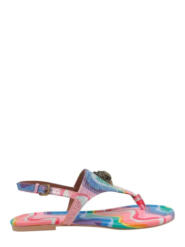 Kurt Geiger Kensington Rhinestone Satin Sandals - Multicolor