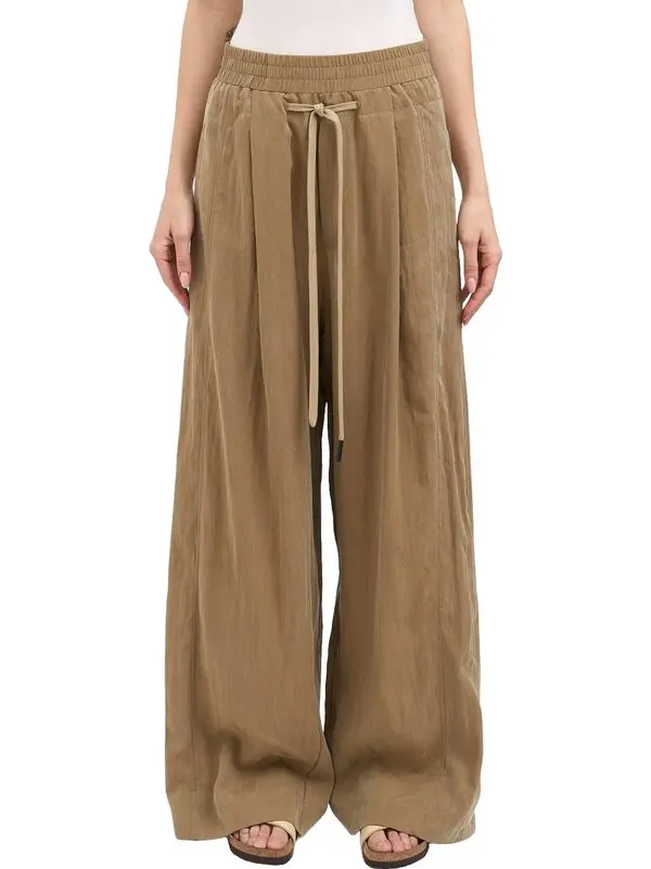 Andrea Ya'aqov Wide Leg Trousers - Sand